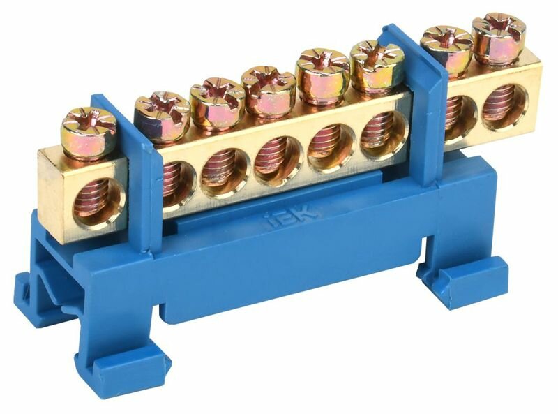 Шина соединительная IEK нулевая на DIN-изоляторе, "Стойка", ШНИ 6х9-8-С-С