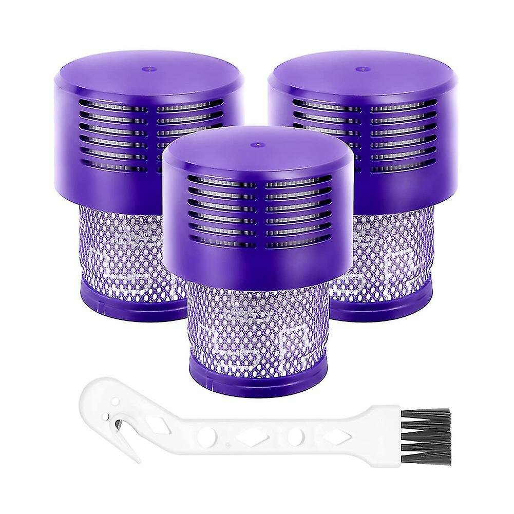 Замена фильтра HEPA совместима для пылесоса Dyson V10 SV12, цвет как показано, материал пластик, пакет содержит 3 фильтра и 1 щетку для очистки, совместима с Dyson V10 Cyclone Series, V10 Absolute, V10 Animal, V10 Motorhead, V10 Total Clean, US-version