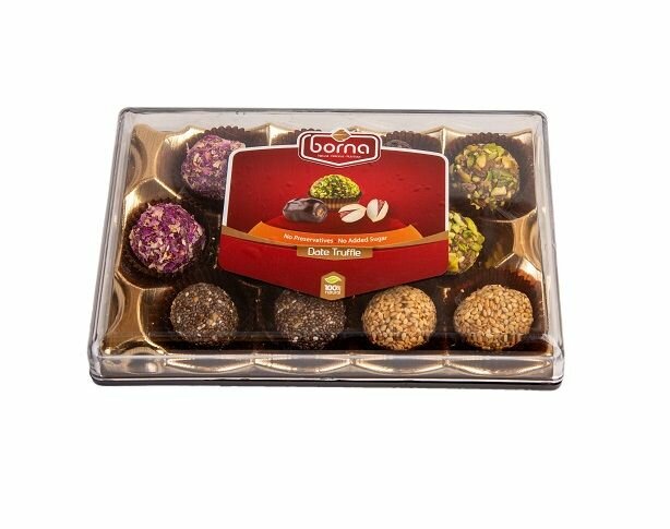 Конфеты BORNA Финиковые Трюфели, без сахара, ассорти, 200 гр