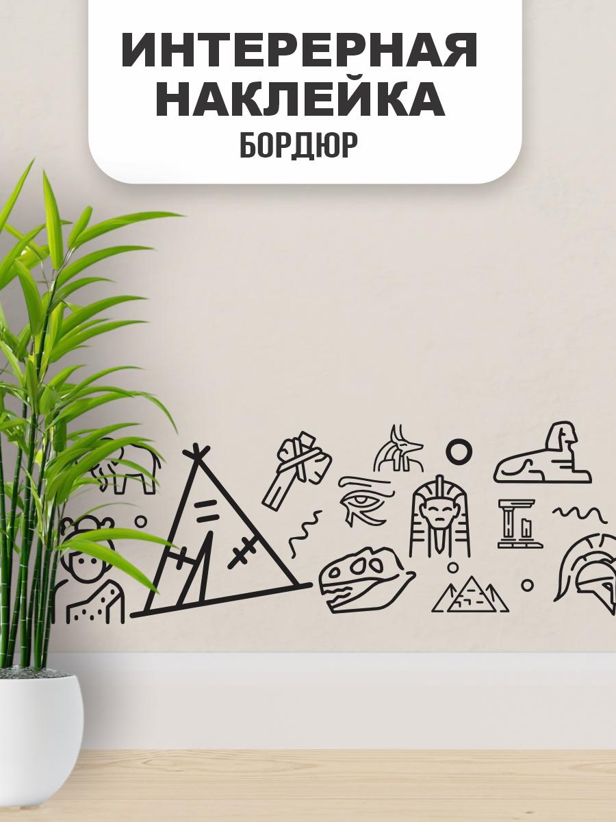 Наклейка на стену бордюр в кабинет Истории