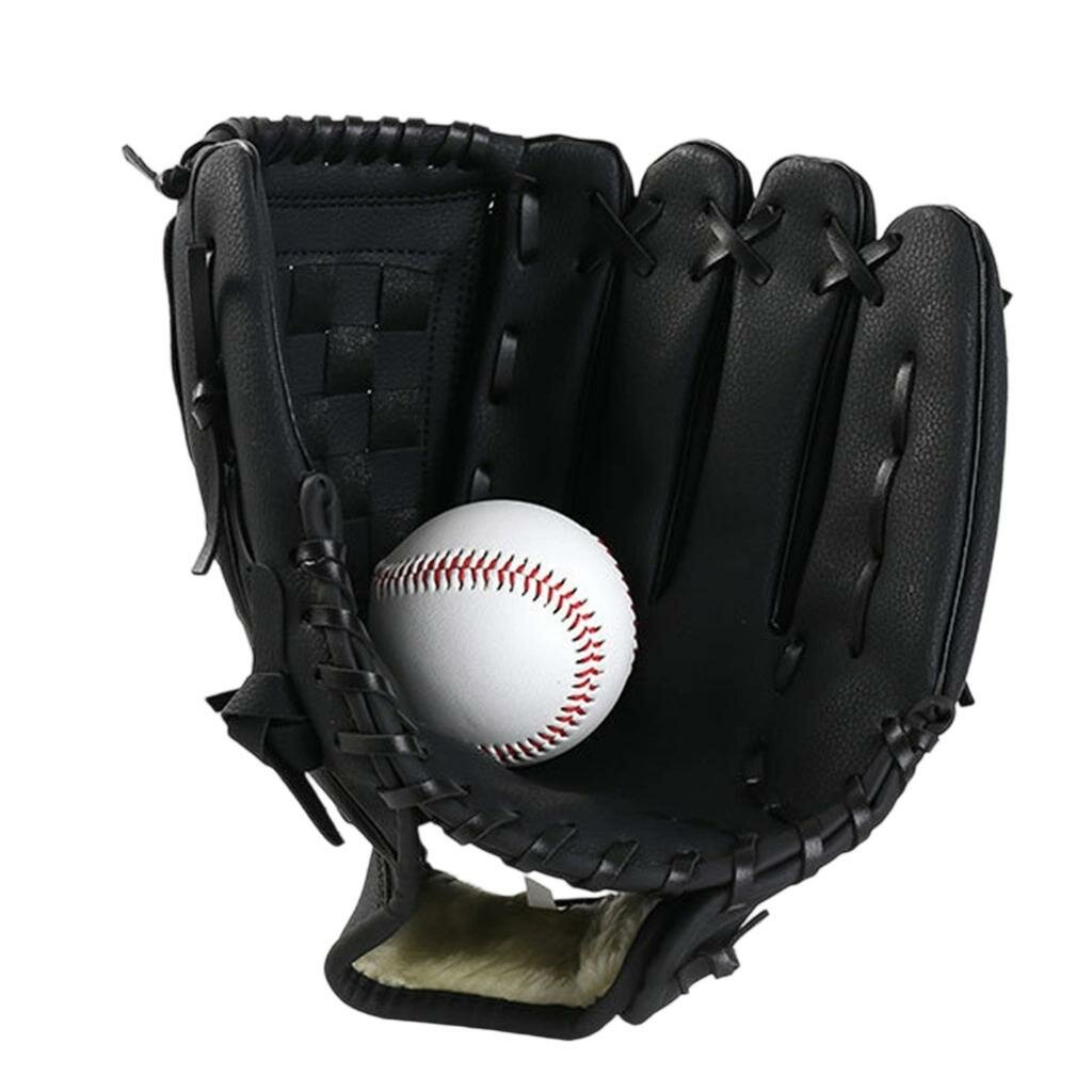 Бейсбольная перчатка для левой руки, Черный - 10,5-дюймовые дети