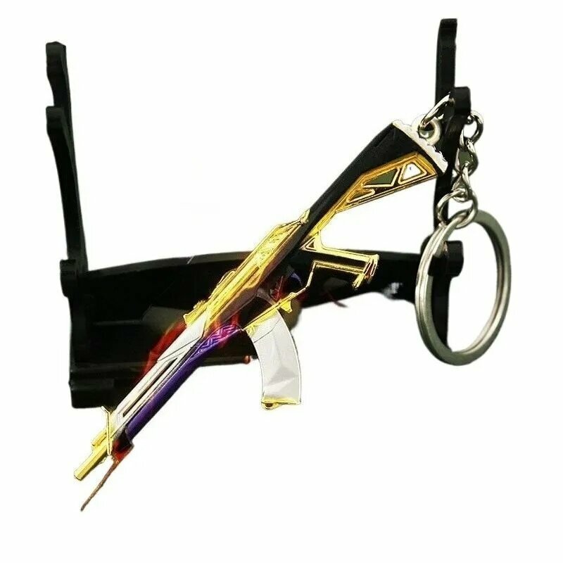 Брелок-оружие из VALORANT, винтовка Vandal Prime, нож-керамбит Reaver, металлическая модель самурайского меча, игровой сувенир.