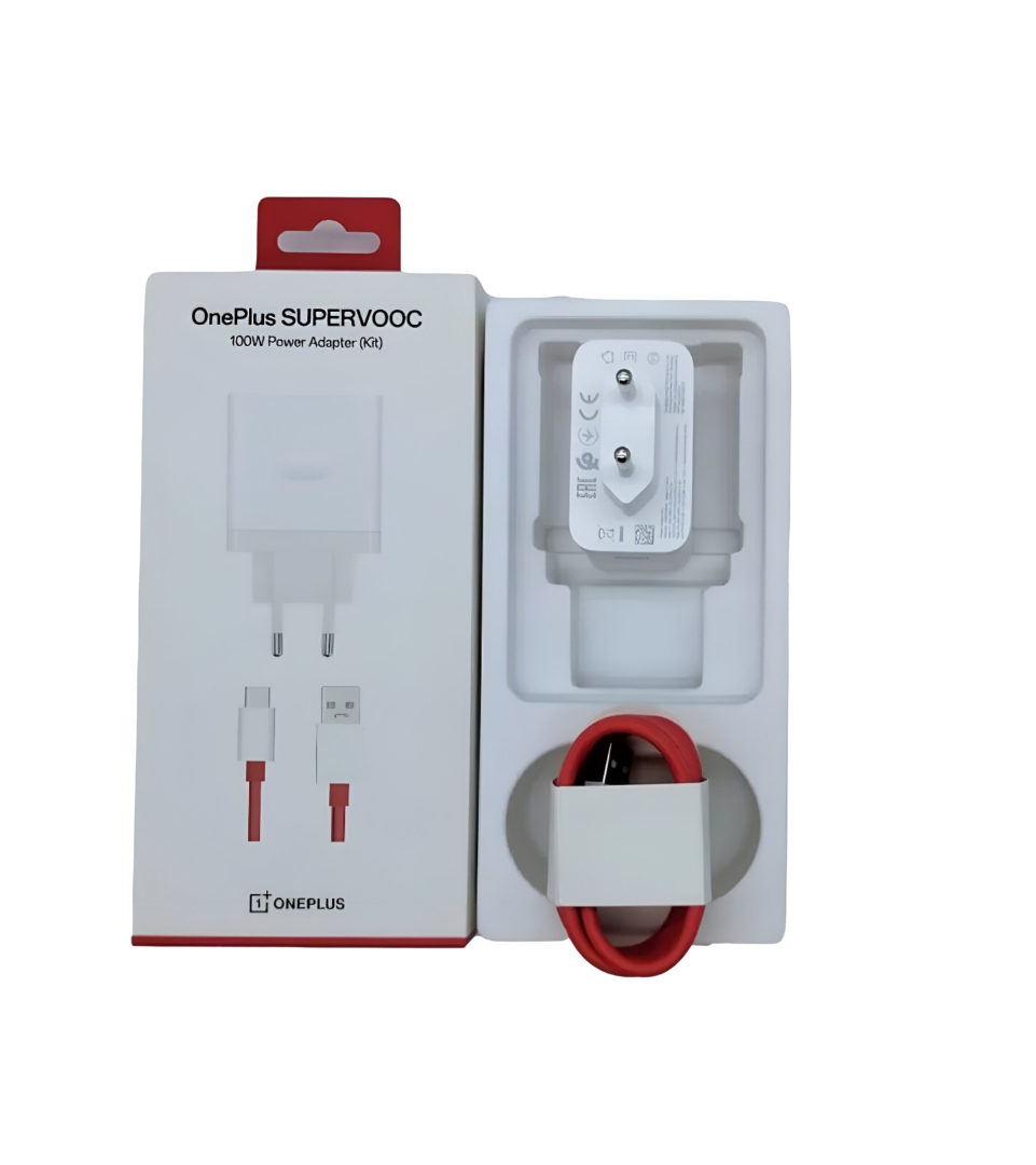 Зарядное устройство OnePlus SUPERVOOC, 100Вт, USB Type-C/A, кабель в комплекте, белое
