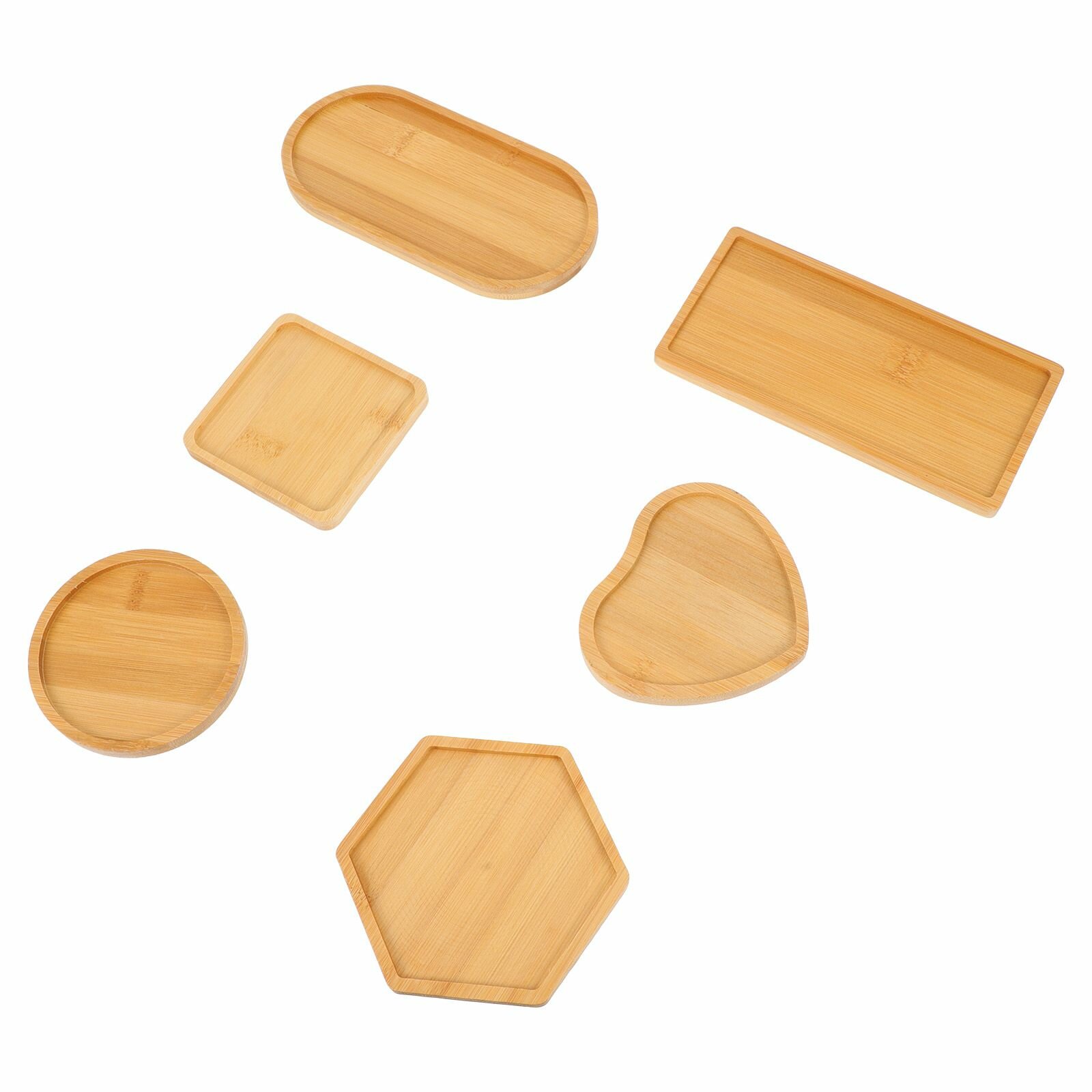 6 Штук Декоративных Подносов, Из Дерева, Для Diy Мозаики