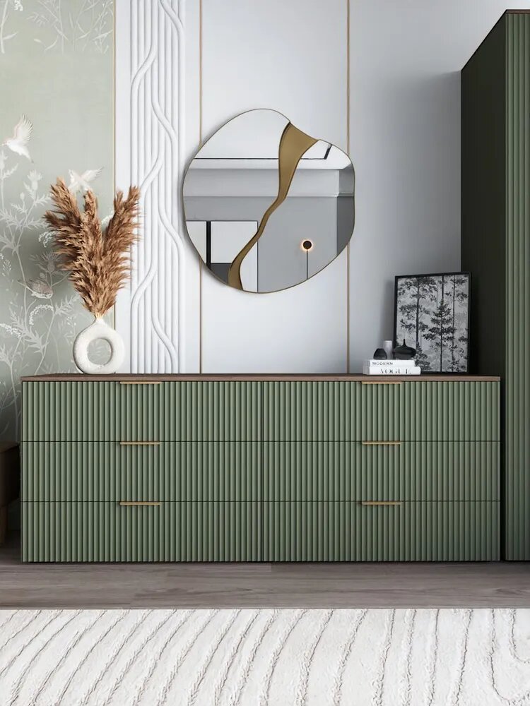 Комод с ящиками для одежды Салерно 12 большой, деревянный, в спальню, в гостиную, 6 ящиков, 182 х 42 x 72 см