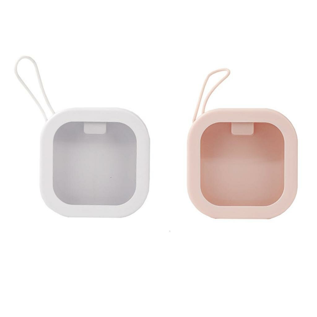 Органайзер для резинок и ватных палочек, 1 розовый 1 белый