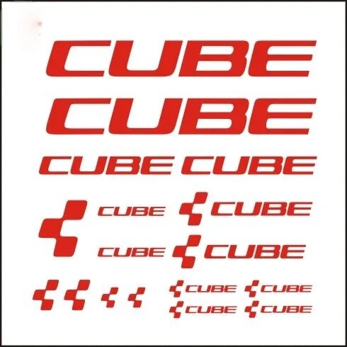 Наклейки CUBE красные, 30 см