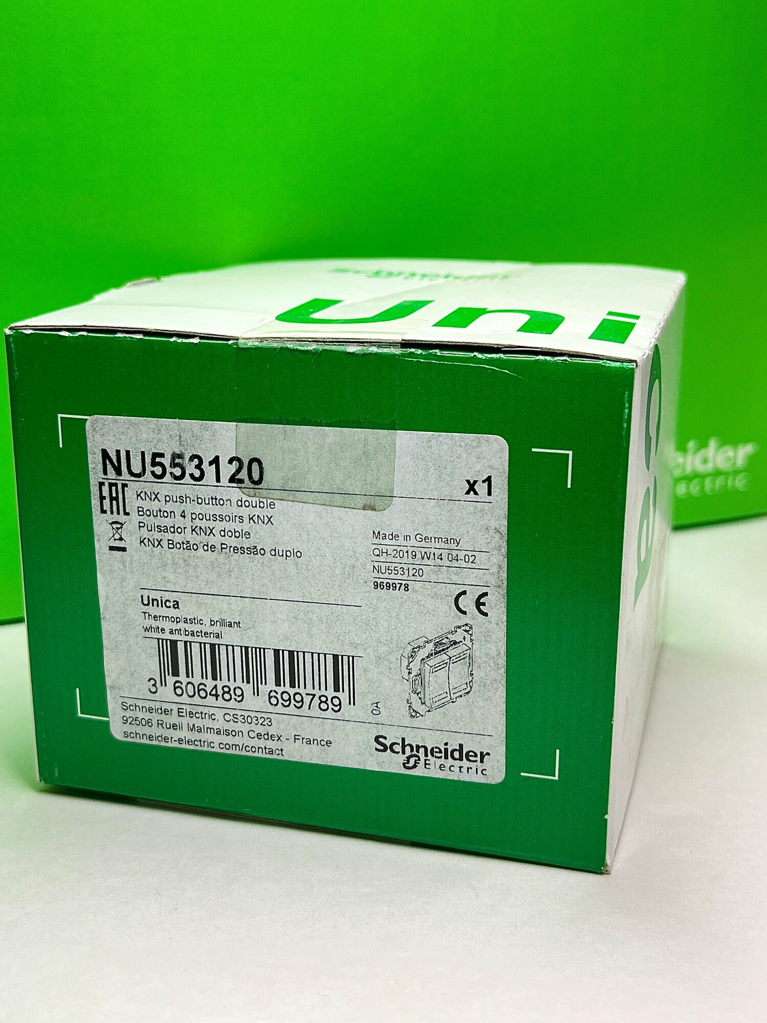 UNICA NEW KNX 4-кнопочный Выключатель, белый антиб. Schneider Electric NU553120