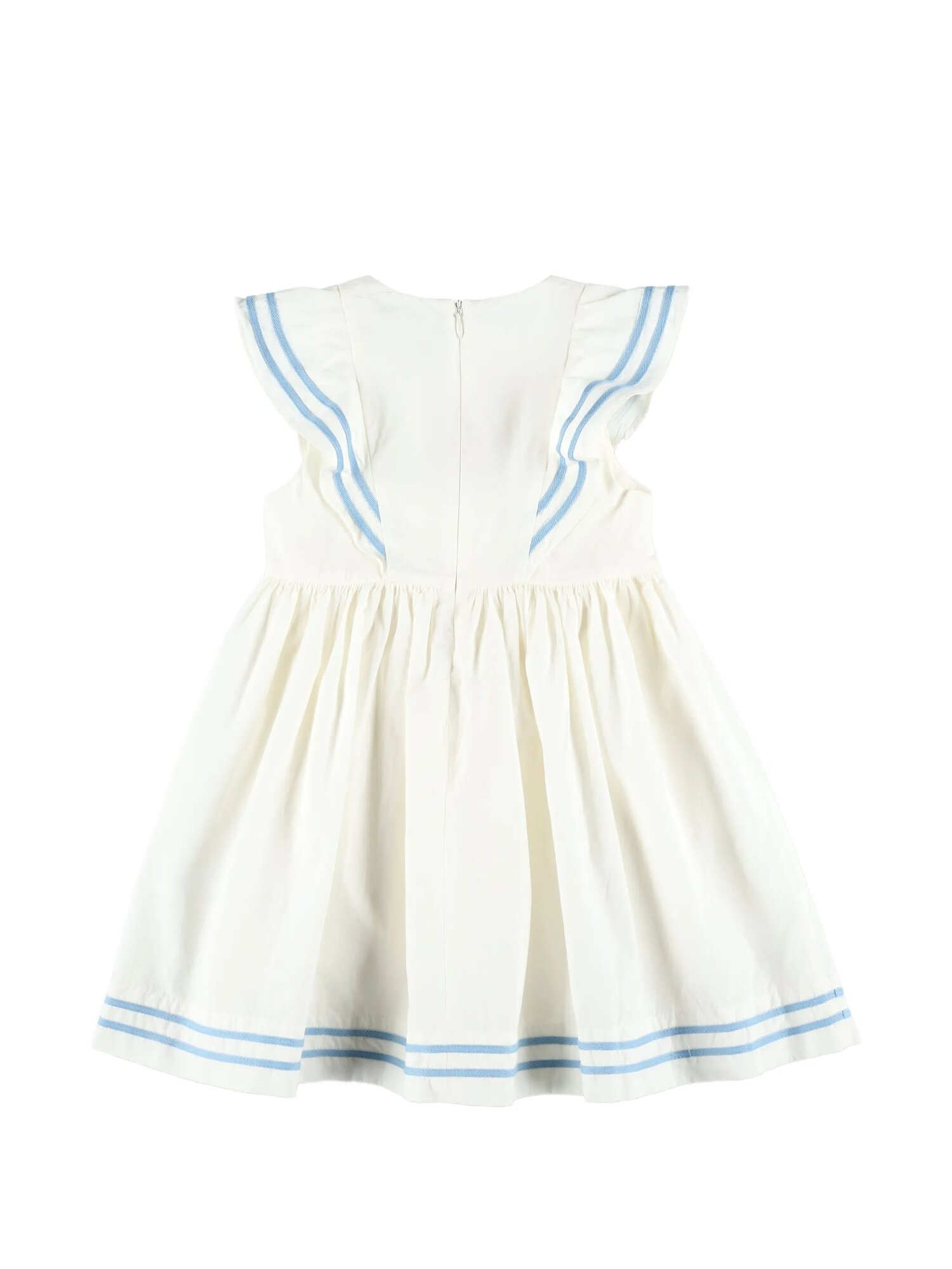 Платье Petit Bateau, размер 104, бежевый/белый — фото 1