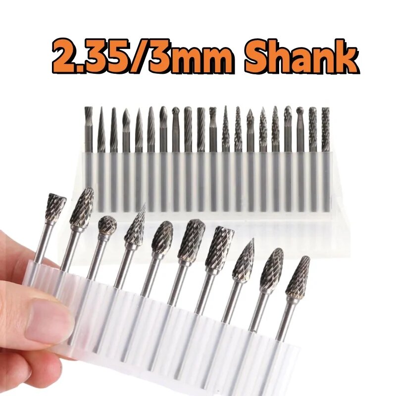 Шлифовальная головка из вольфрамовой стали, хвостовик 2,35/3 мм, Double, 3x6mm C-2pcs