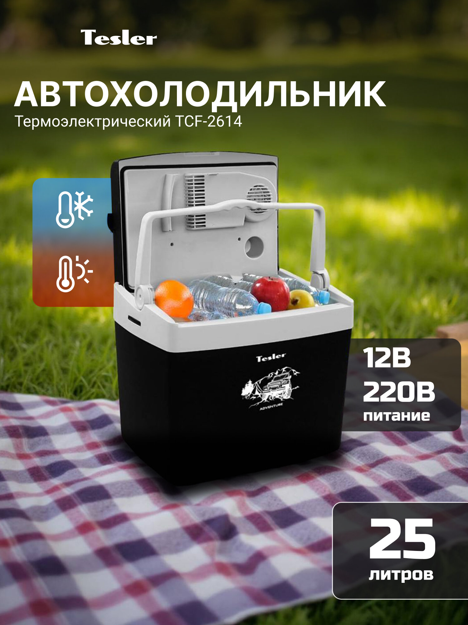 Термоэлектрический автохолодильник TESLER TCF-2614, пластик, 25 л