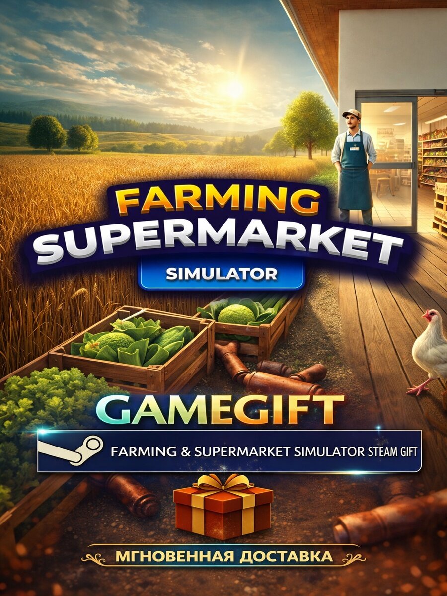 Игра Farming & Supermarket Simulator для STEAM ПК (PC) | Страна активации - Кувейт | Подарком на Ваш аккаунт | Автовыдача