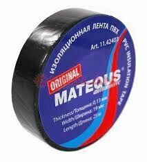 MQS Изолента ПВХ черная 25м х 19мм х 0,13мм