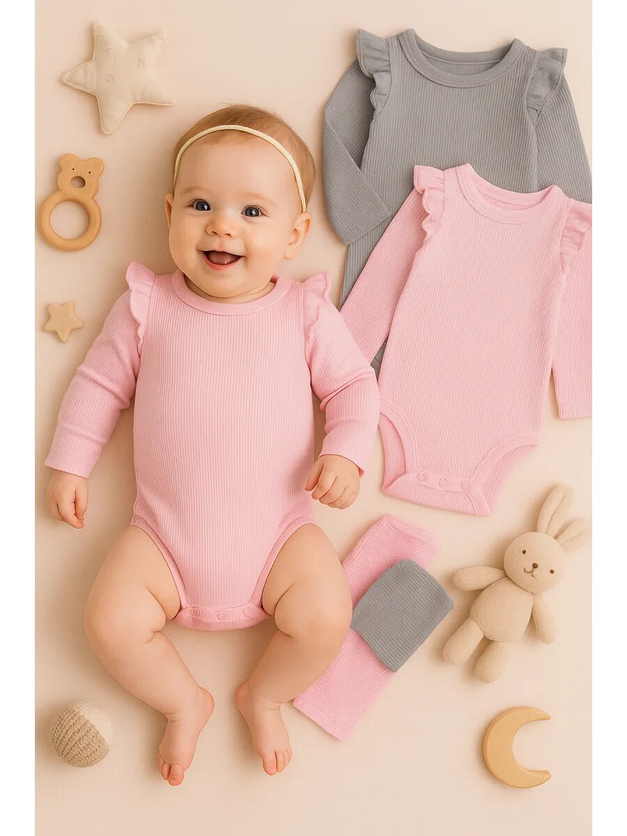 Боди для малышей, комплект из 2 шт.