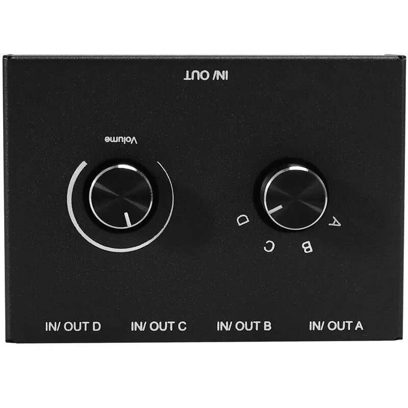 4-портовый аудиопереключатель, 3,5-мм аудиопереключатель, стерео AUX аудиоселектор caro Distributor (черный)