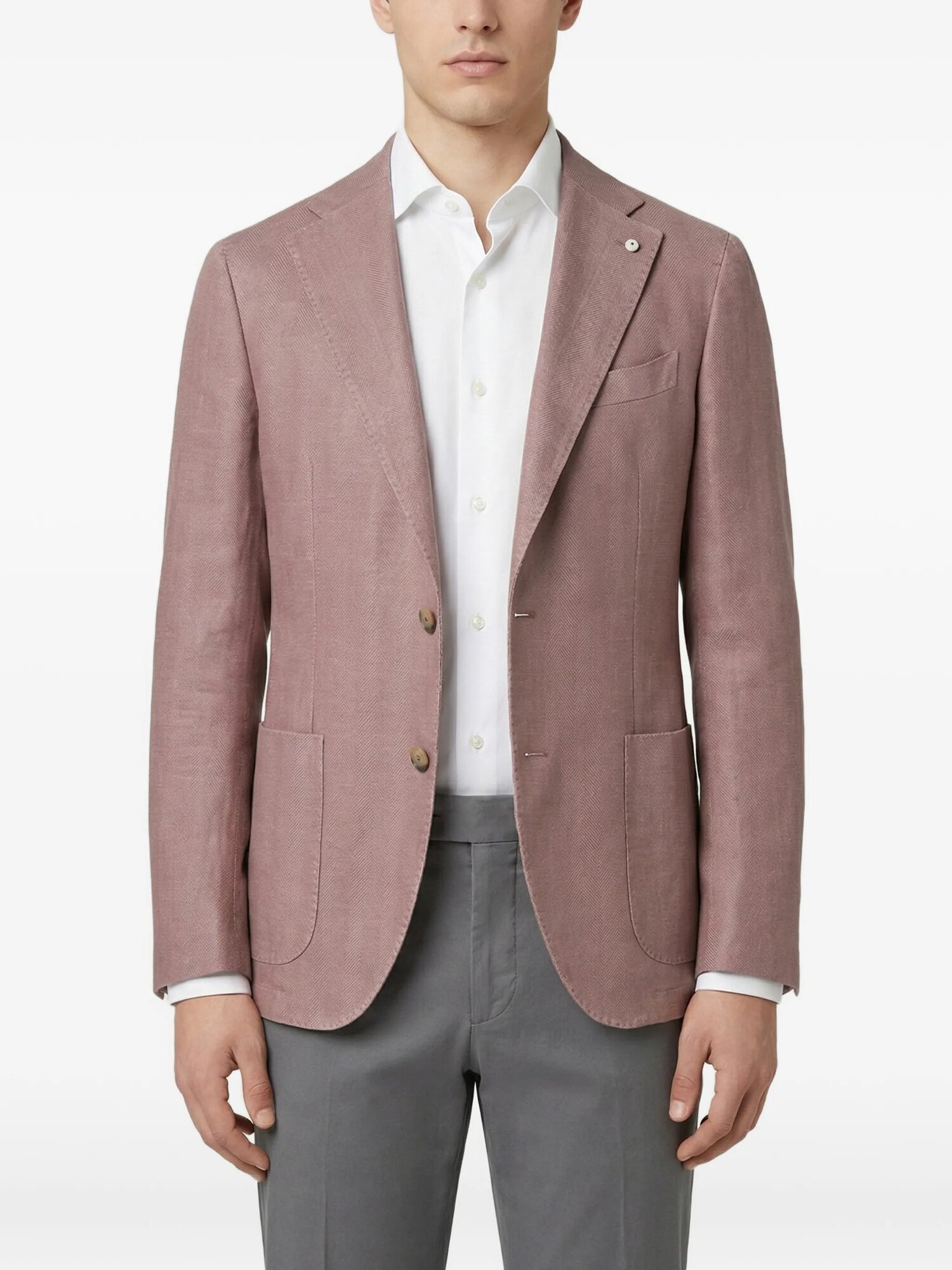 Пиджак L.B.M. 1911 Buttoned blazer, размер 52, pink — фото 1