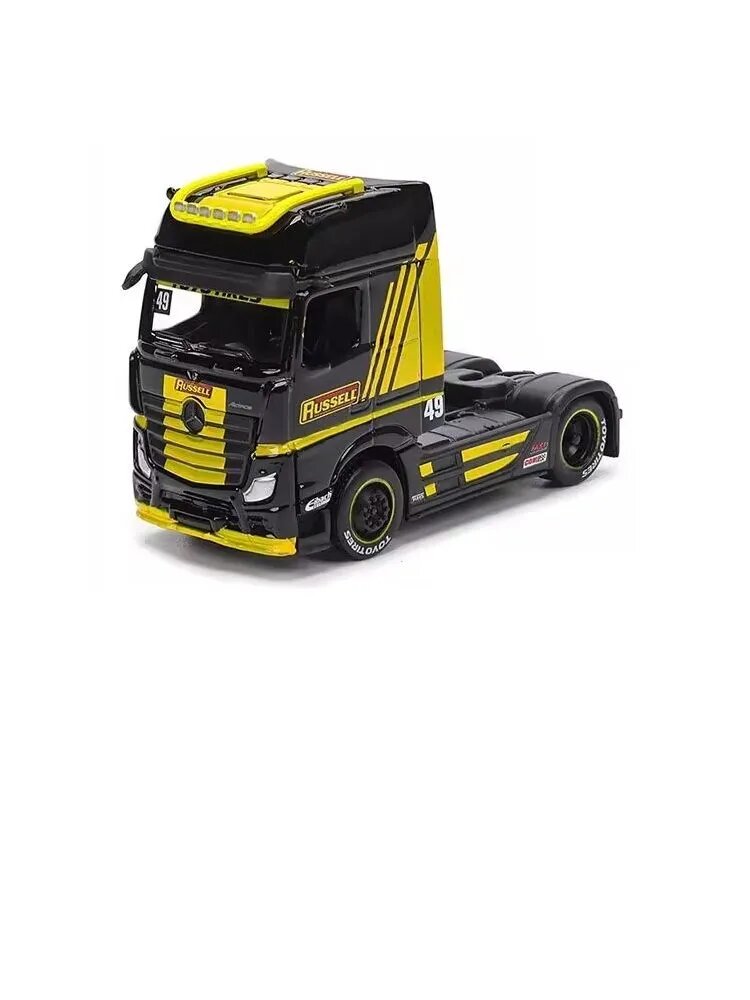 Машинка металлическая модель Maisto 1:64 Benz Actros 1851 Black&Yellow