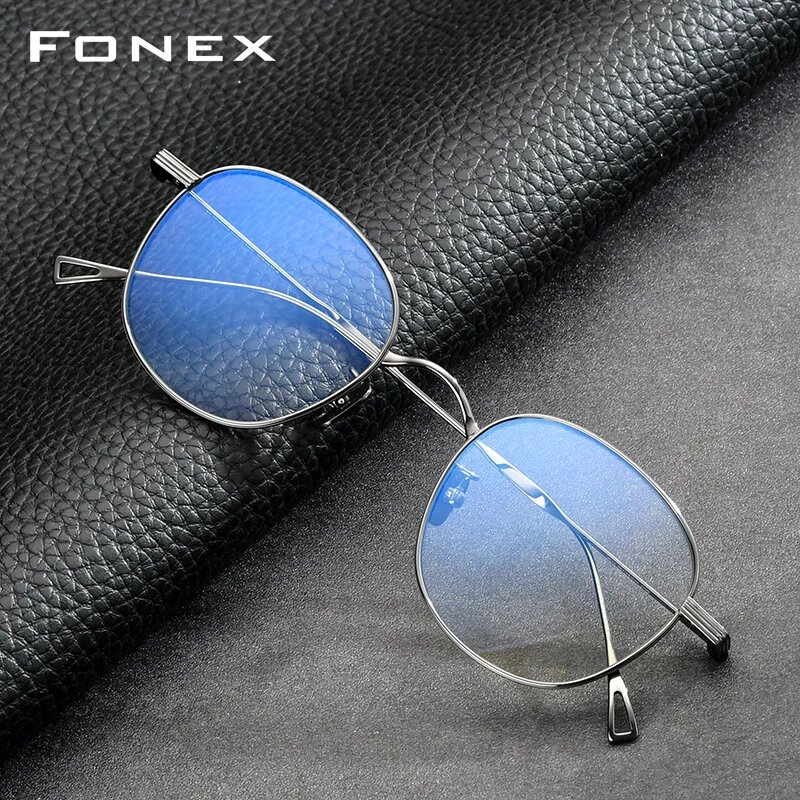 FONEX очки титановые женские, серый цвет