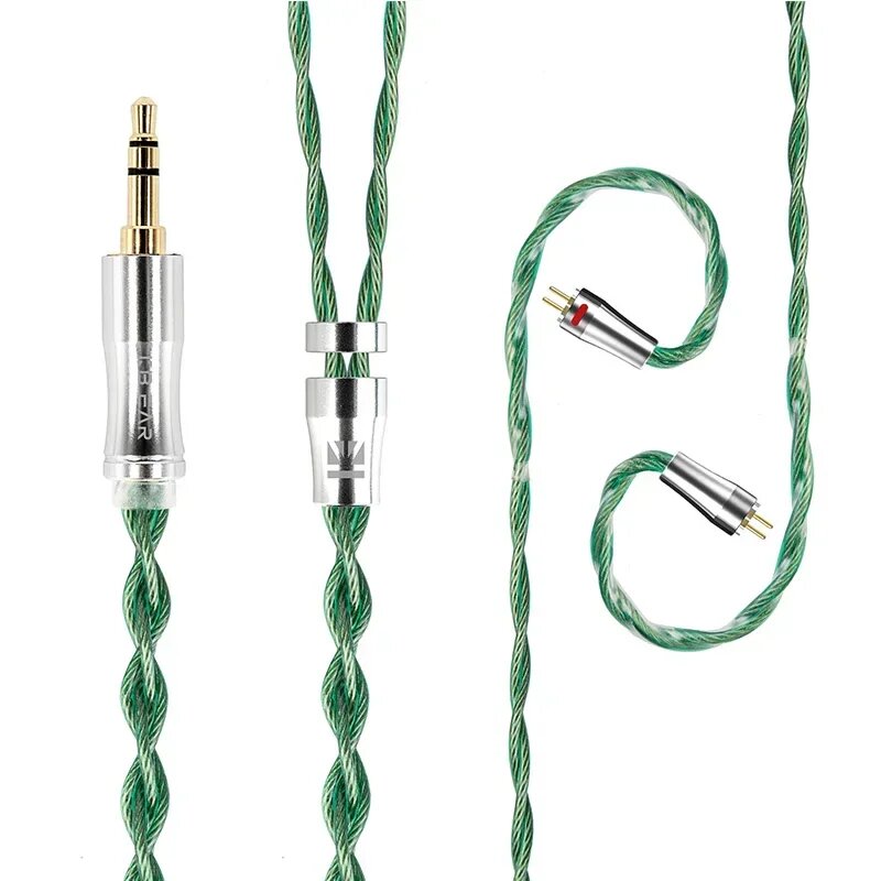 KBEAR Aegis Wire 4N посеребренный кабель для наушников 2PIN 3.5mm