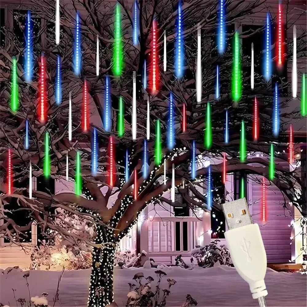 USB гирлянда "Метеоритный дождь" PNMNON Mixed, USB 30cm 8Tube