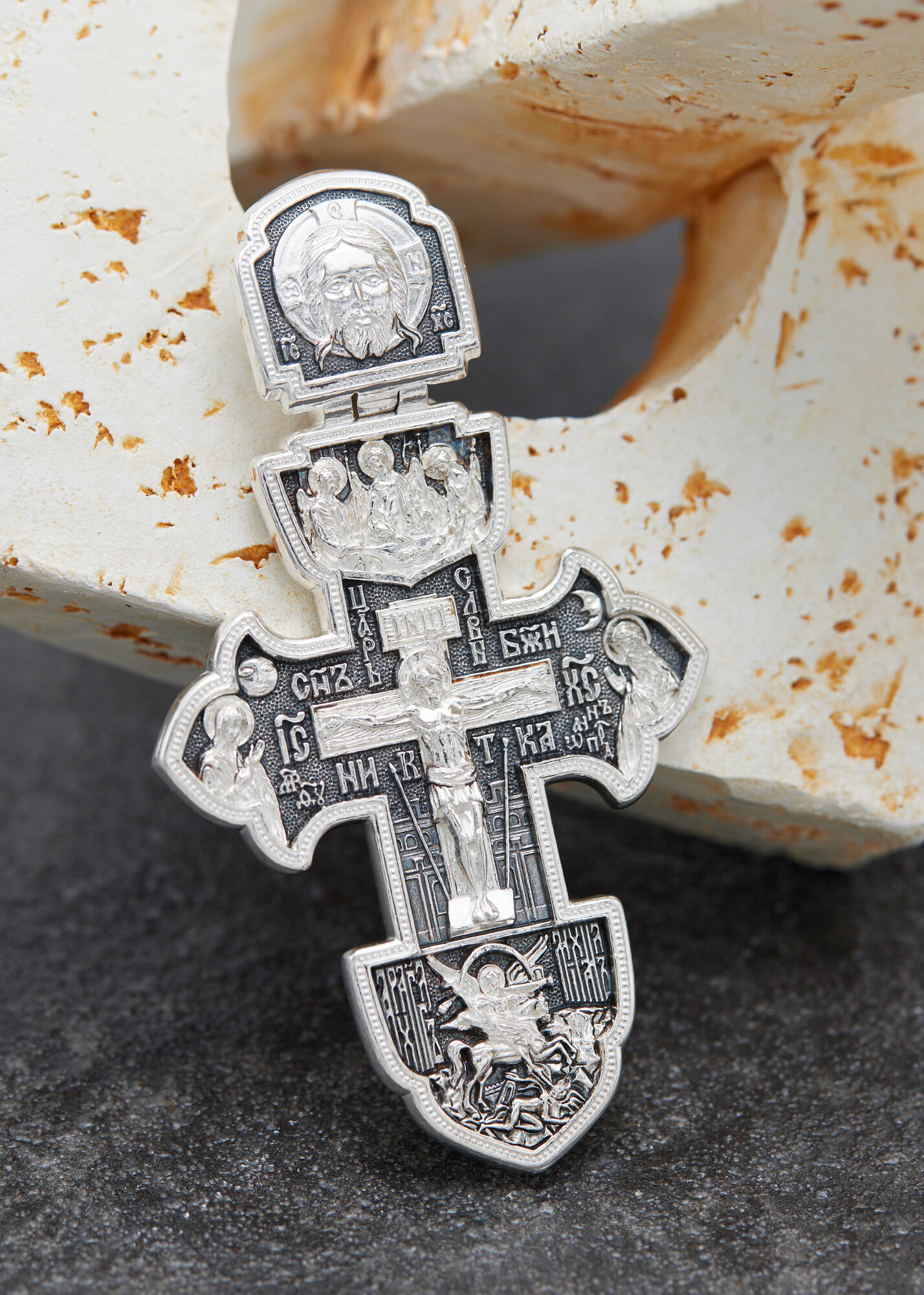 Крестик, серебро, 925 проба, оксидирование, чернение