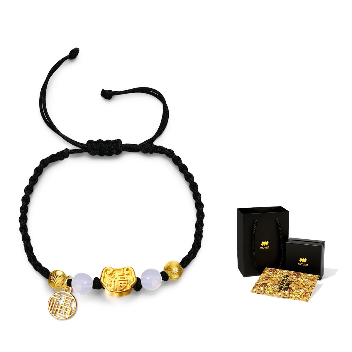 Плетеный браслет, Swarovski Zirconia