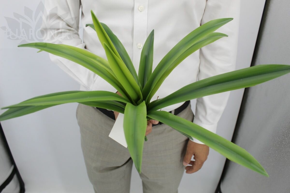 Листья искусственные куст премиум для декора интерьера в кашпо фитостены 40 см