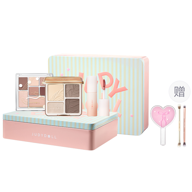 Judydoll Set make up женский, [Elegant Princess Makeup]Playful 17+High Definition 02+Lip Mud P02 (Hot)