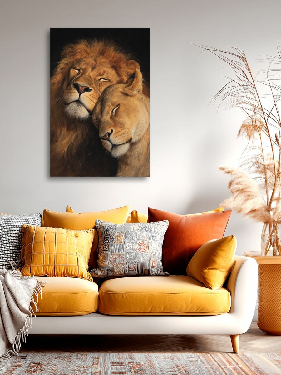 Картина на холсте LOFTime 40Х60 Лев львица любовь КС-2010-4060