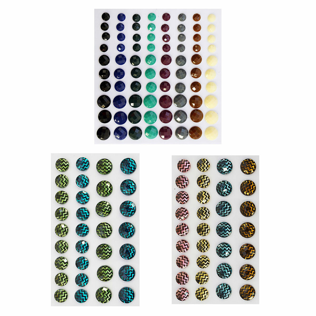 Набор декоративных клеевых страз №4, ассорти 3 цвета, Astra&Craft