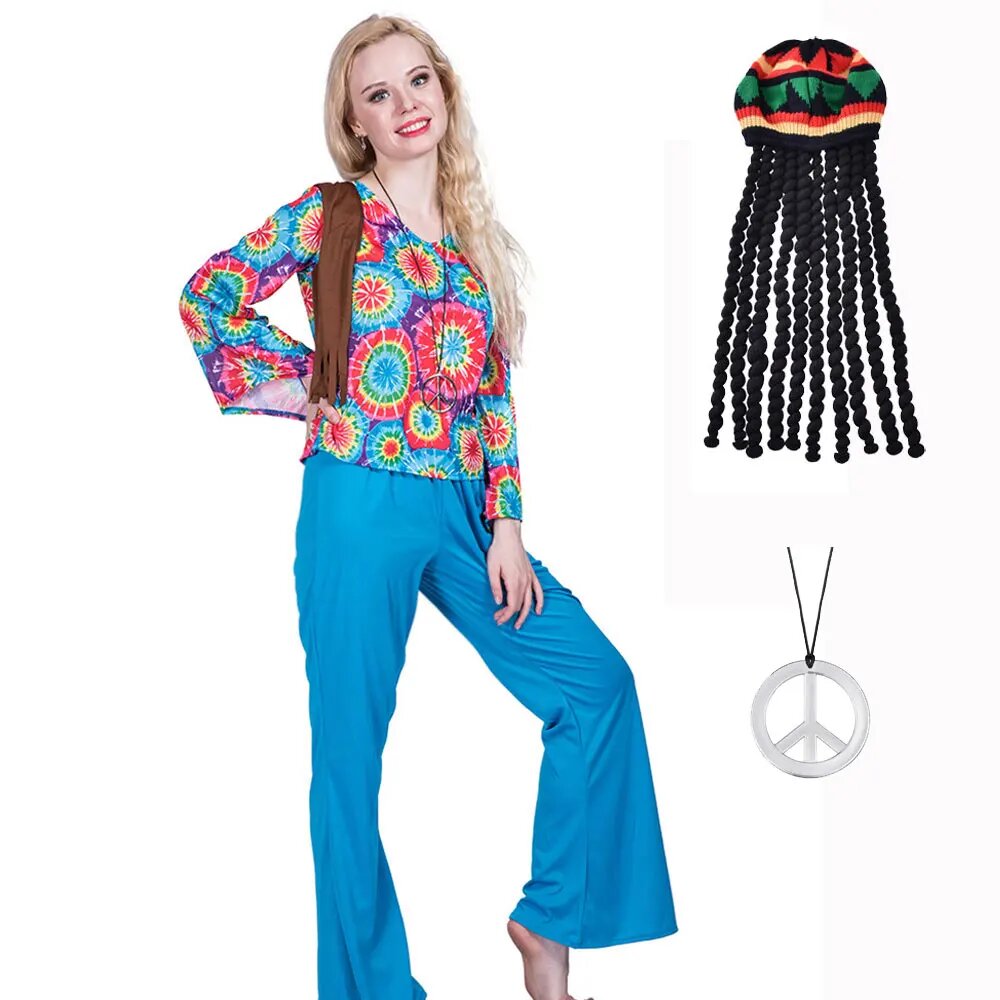 Костюм хиппи Love Peace OSMANLUER М, set 1-2
