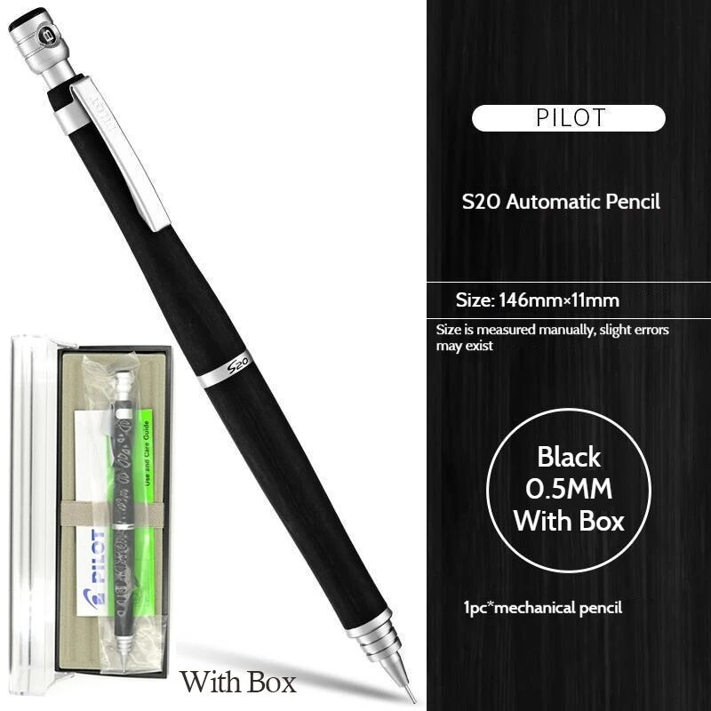 Механический карандаш PILOT HPS-2SK-D из речной конской древесины Черный, Black With Box