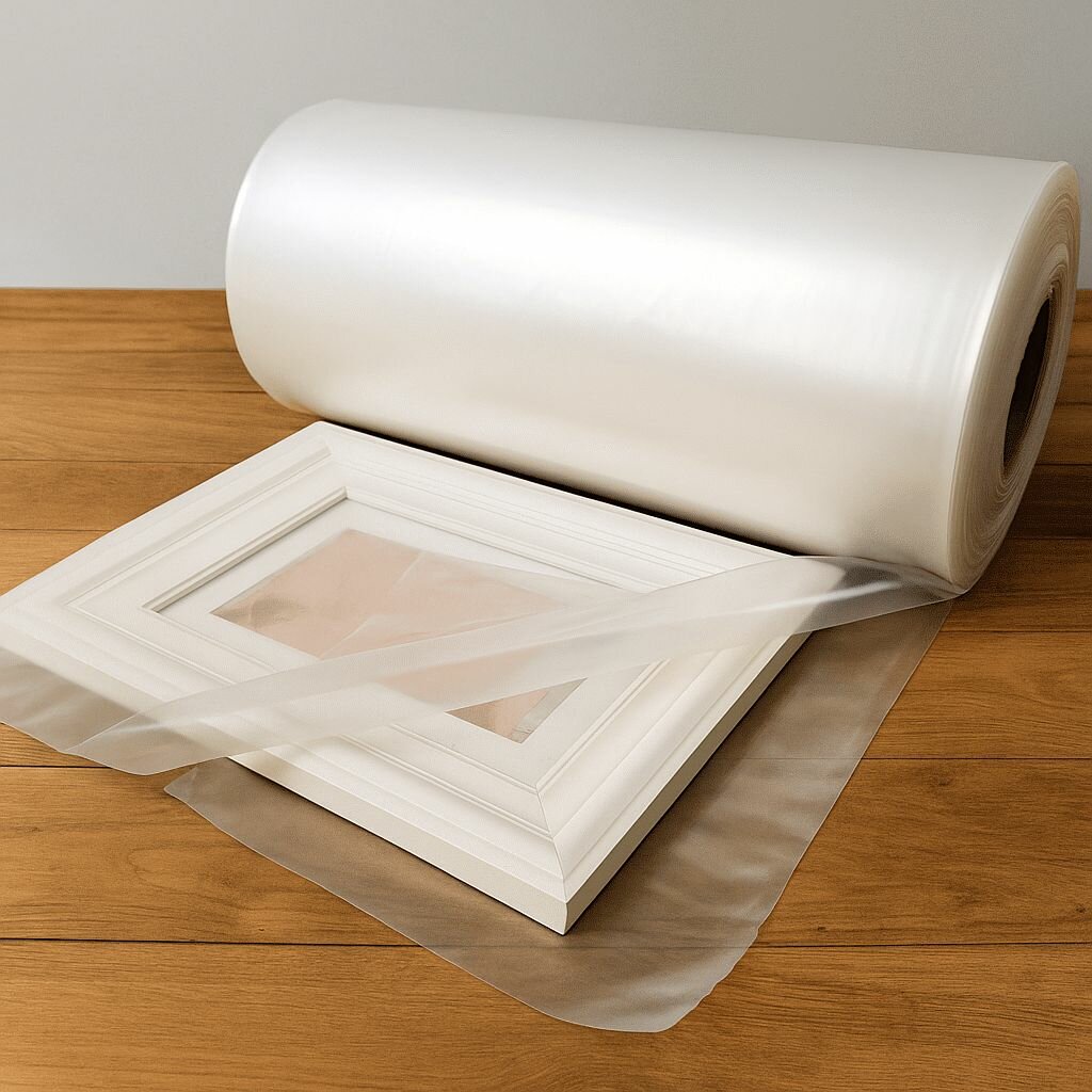 Термоусадочная упаковочная пленка ПВД (полурукав) прозрачная 40 см, длина 270 м, толщина 60 мкм