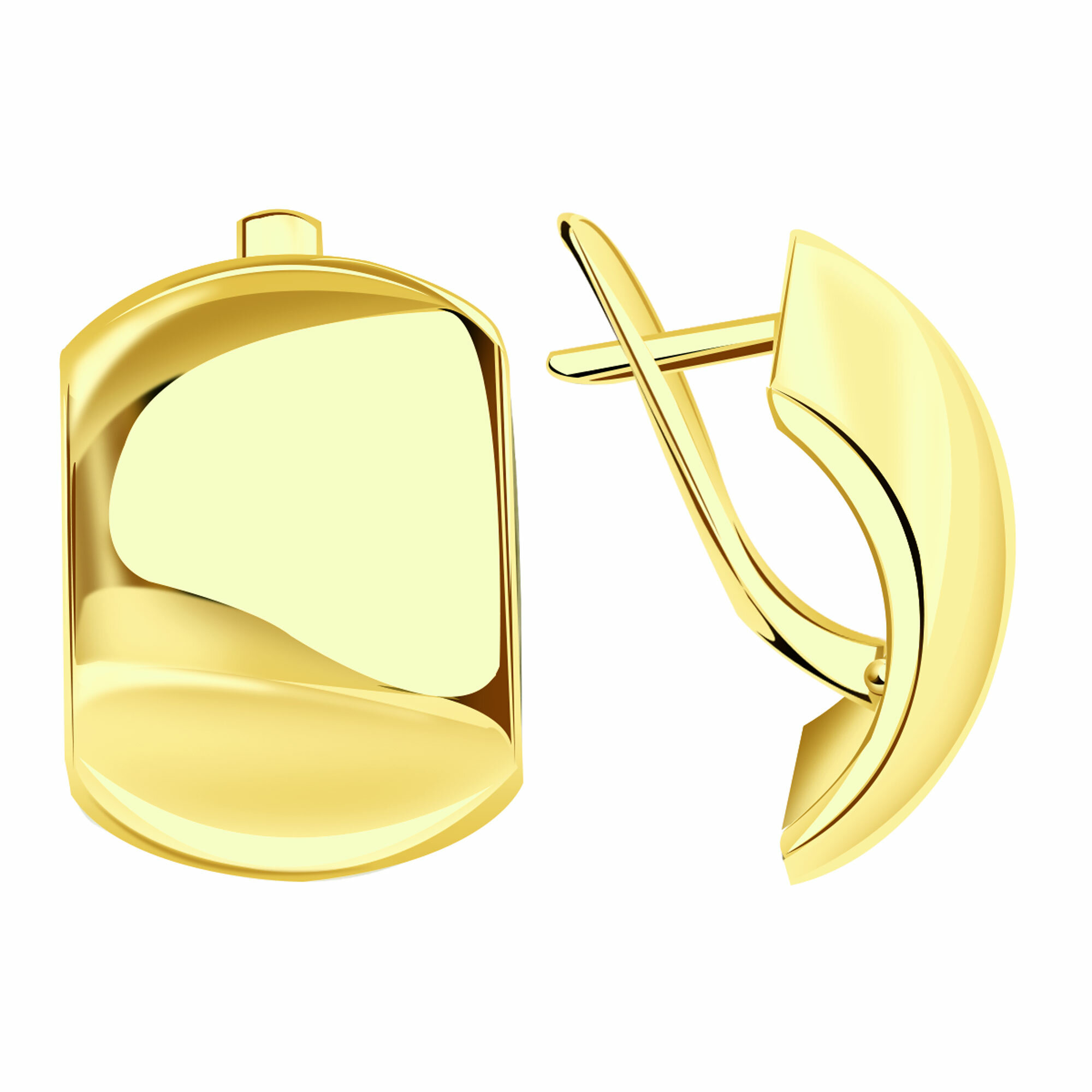 Серьги, желтое золото, 585 проба