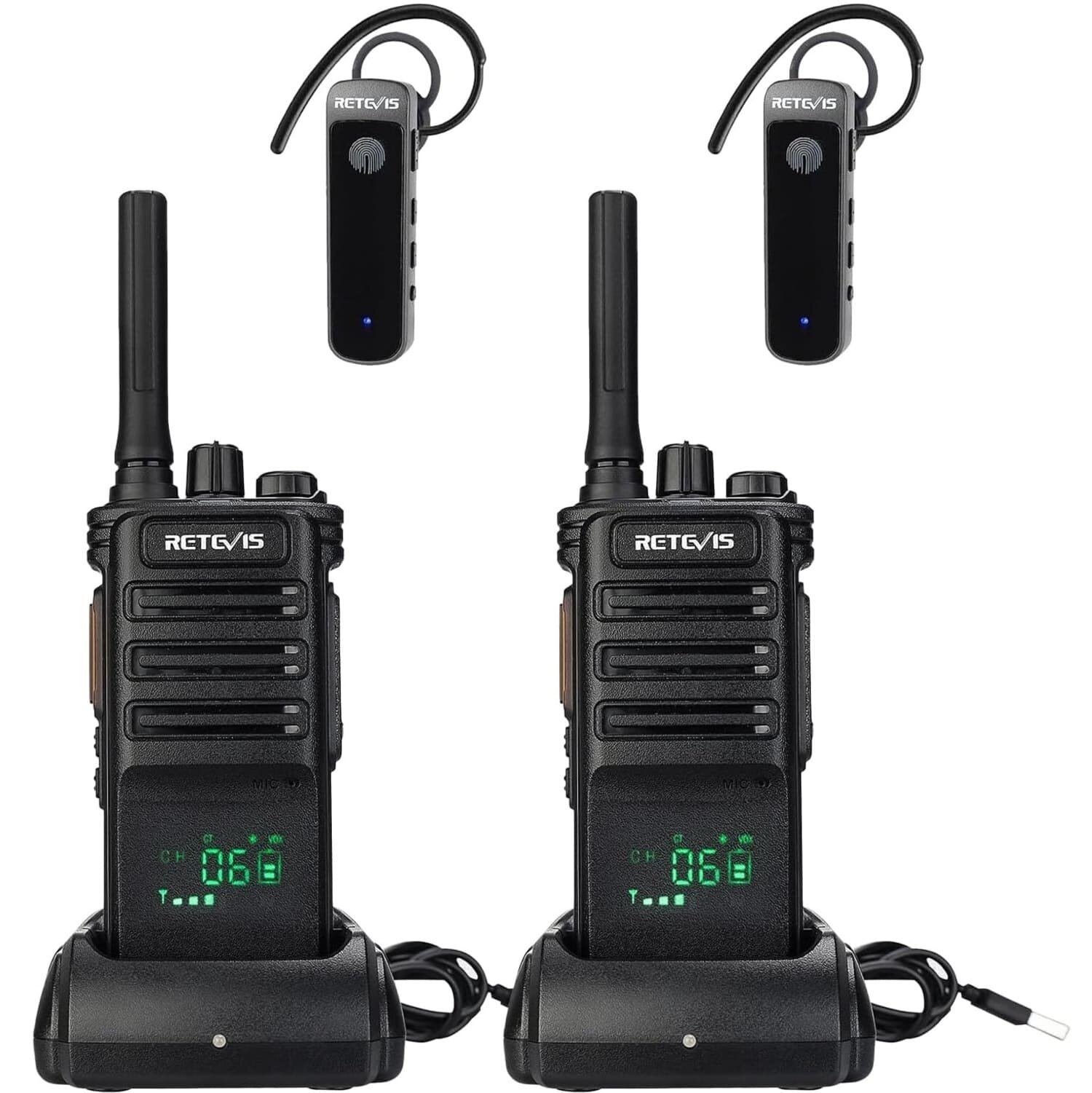 Рация 1 шт Two-way Radio R8930, черный, Bluetooth, дисплей LED