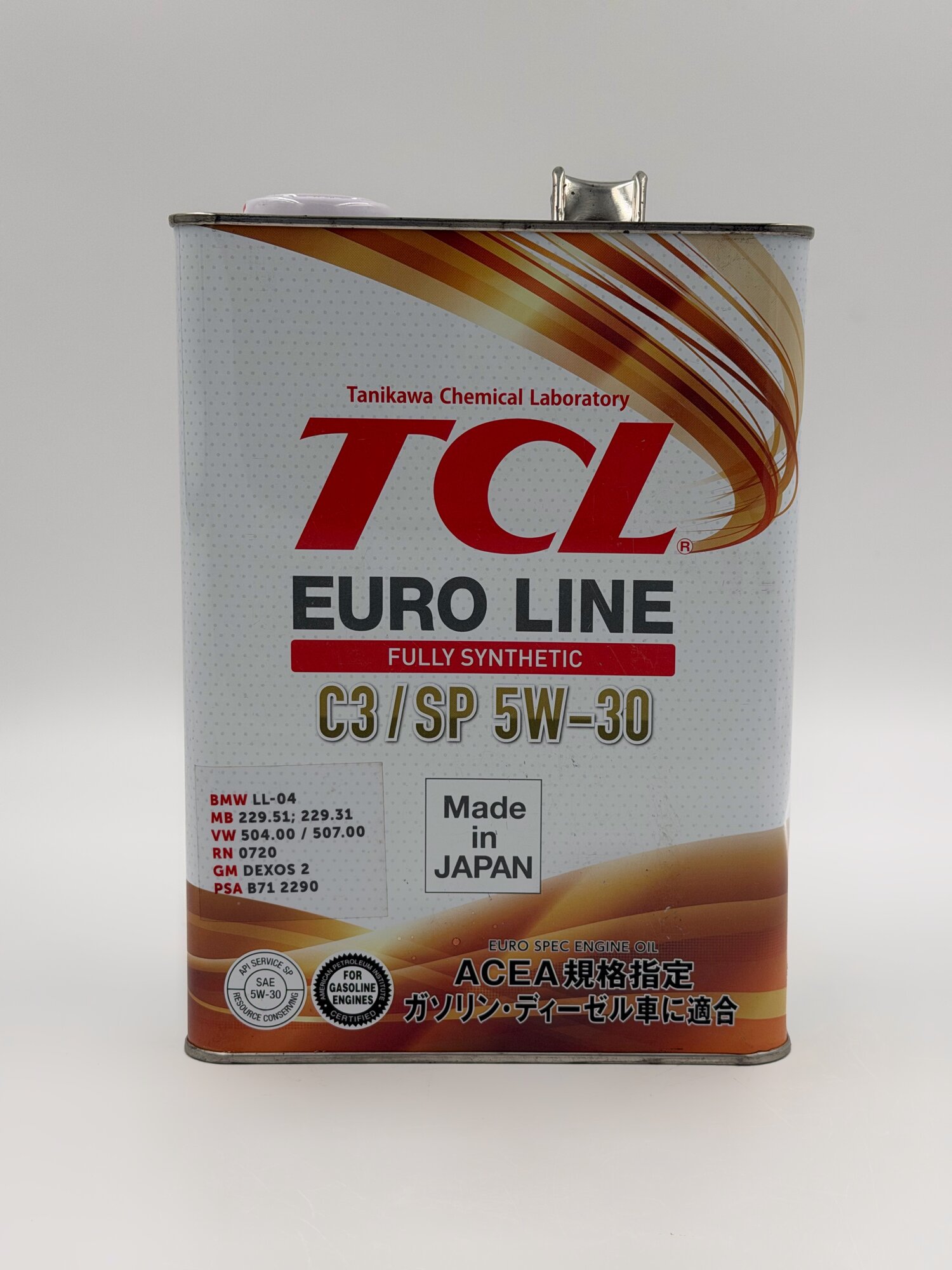 Масло моторное TCL Euro Line 5W-30 C3/SP, 4 литра, синтетическое