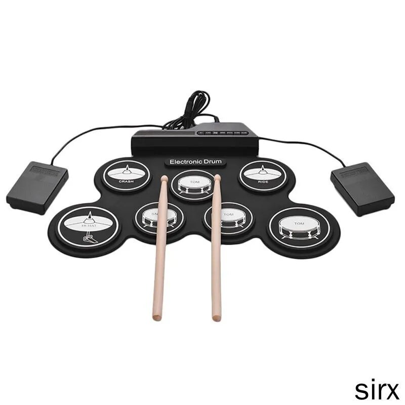 Электронный барабан / барабанная установка детская гибкая