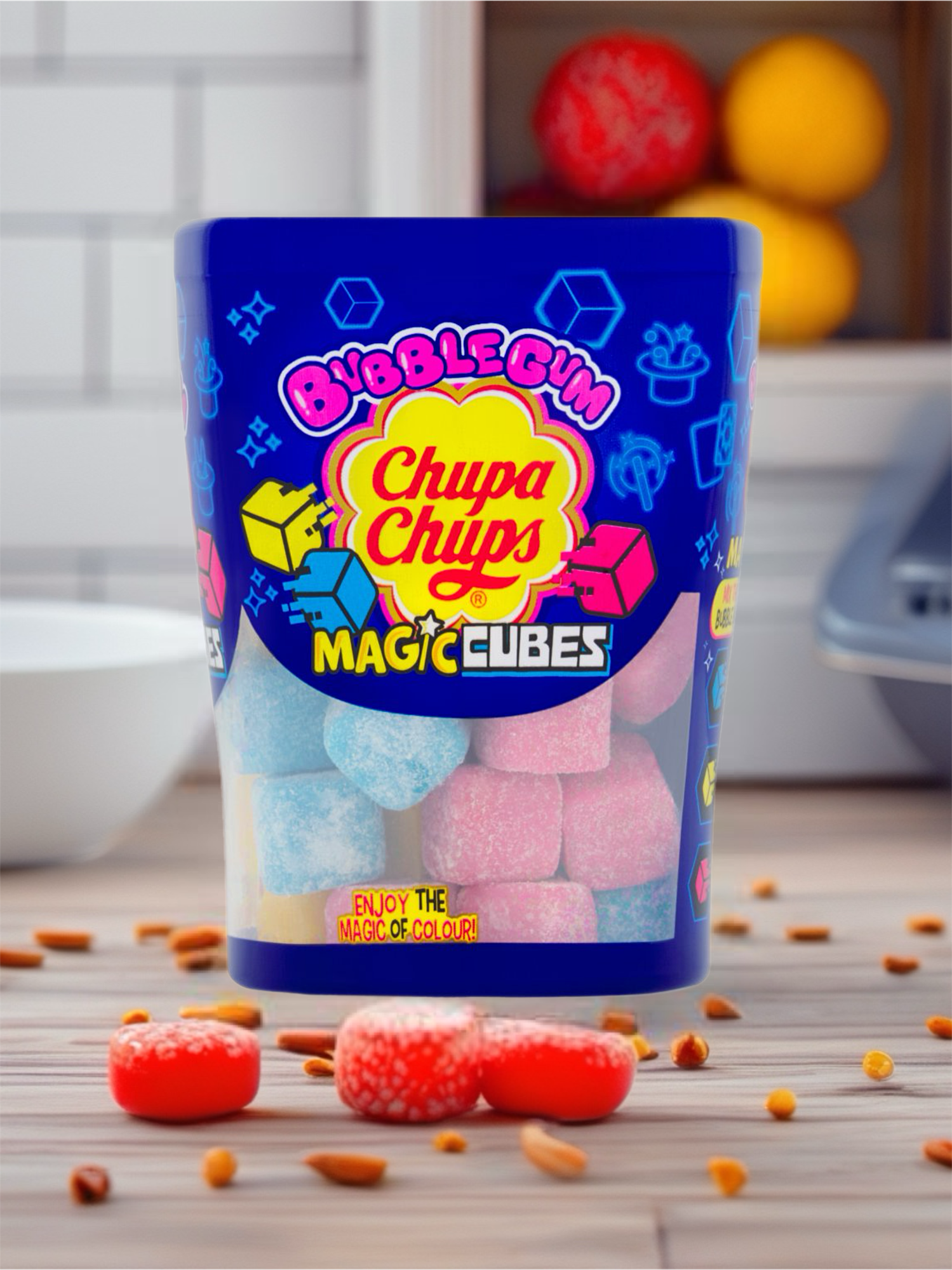 Жевательная резинка Chupa Chups Magic Cubes \Чупа чупс, банка 86 г (Польша)