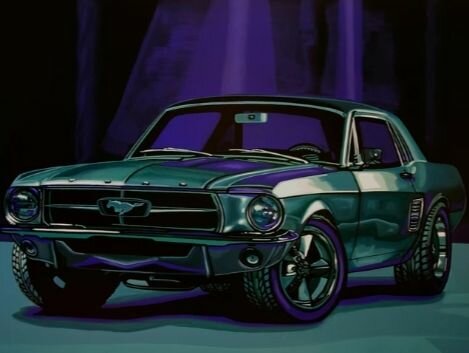 Алмазная Мозаика "спортивная машина" 30х40 Алмазная Вышивка / Картина Стразами, Полная Выкладка