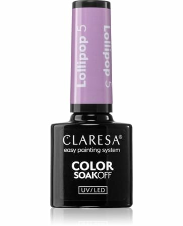 Лак для ногтей Claresa SoakOff UV/LED Color Lollipop, оттенок №6, 5 г