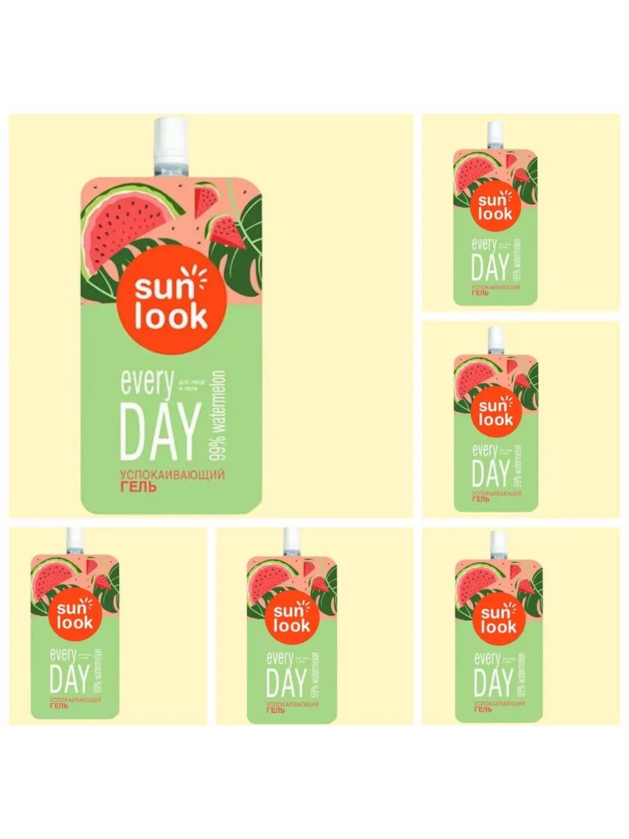 Крем после загара для лица и тела увлажняющ с арбузом 6*20гр