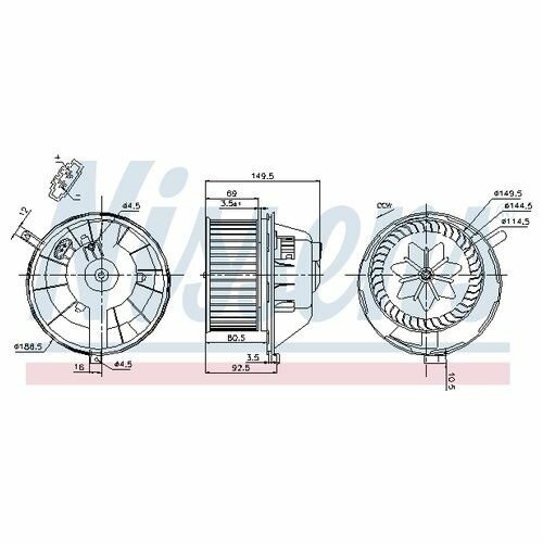Вентилятор салона Nissens 87144