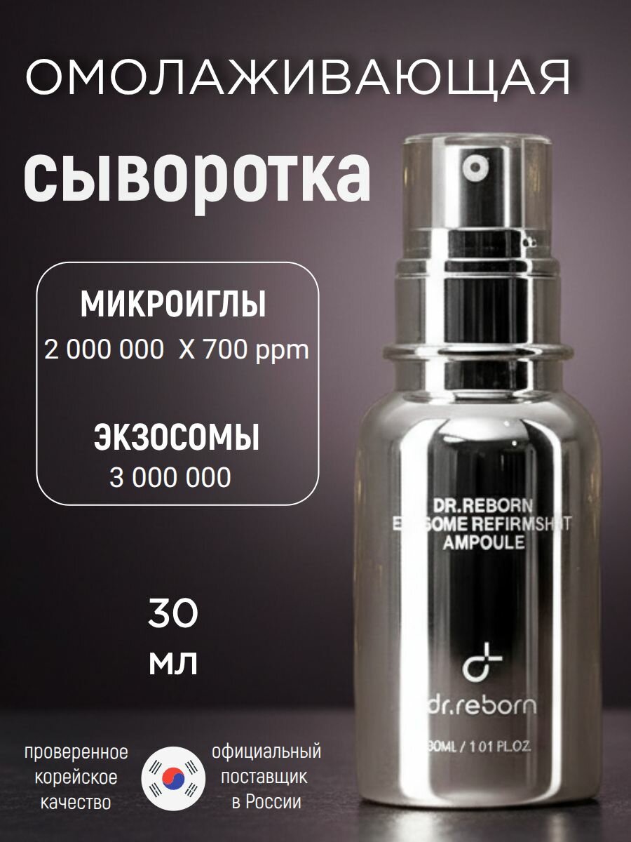 DR.REBORN Антивозрастная омолаживающая сыворотка с экзосомами и микроиглами (30 мл)