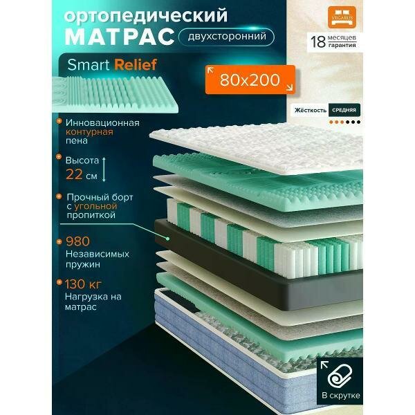 Матрас VEGARUS Smart Relief 200х80