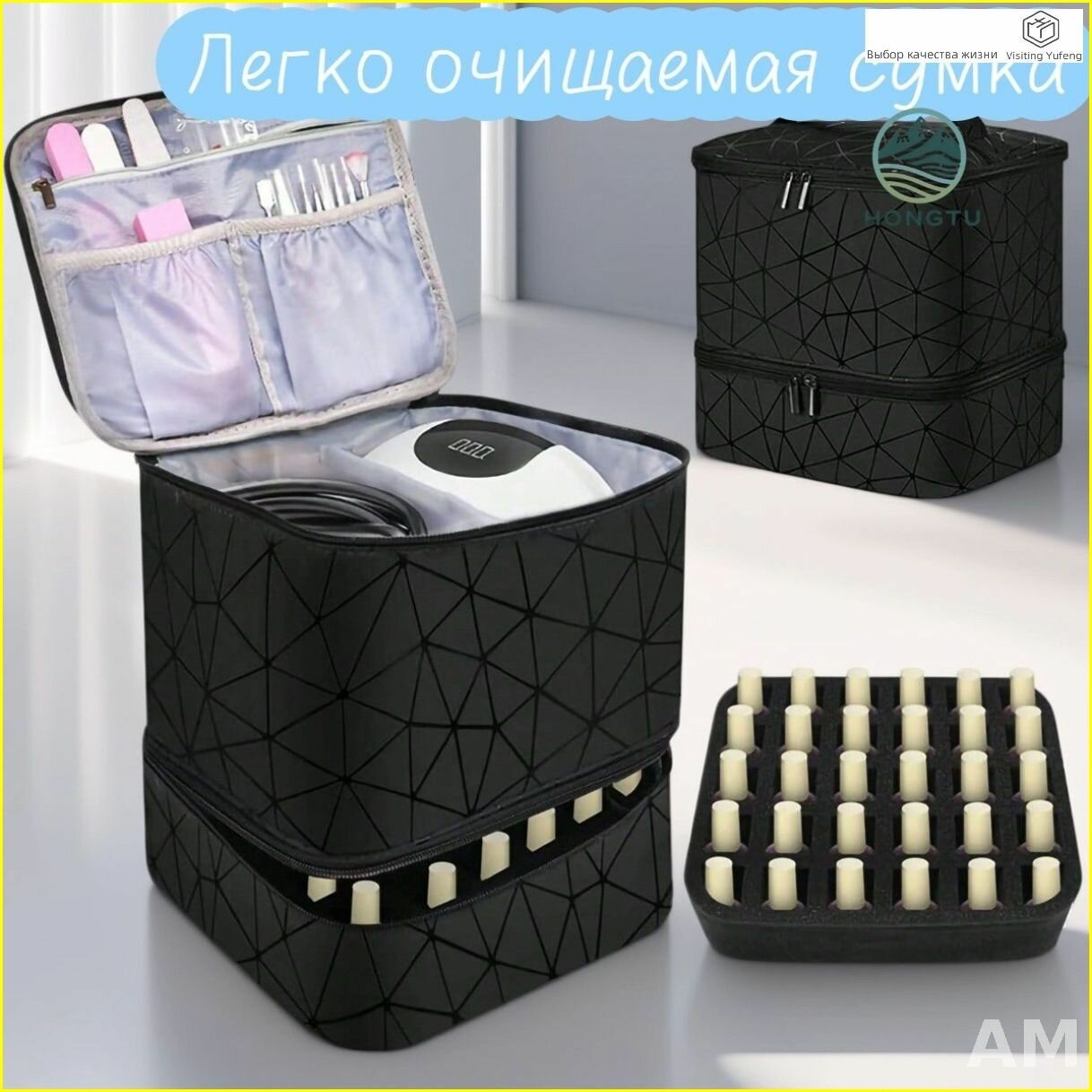 Сумка органайзер для мастера маникюра, бьюти-кейс
