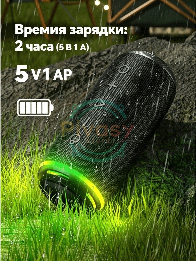 Bluetooth-динамик мощностью 14 Вт, 2000 мАч, время воспроизведения 5 часов для кемпинга, путешествий и вечеринок
