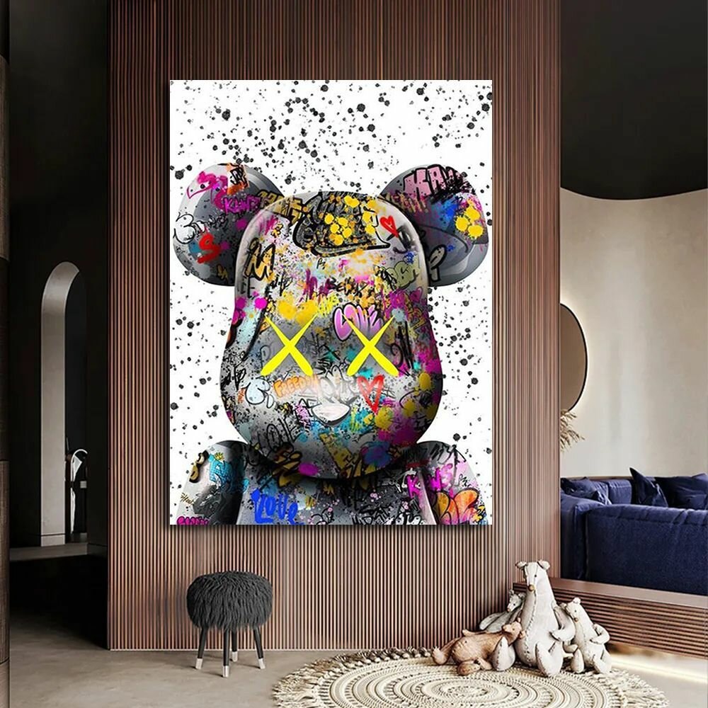Картина Kaws, интерьерная картина кавс, 50х70 см.
