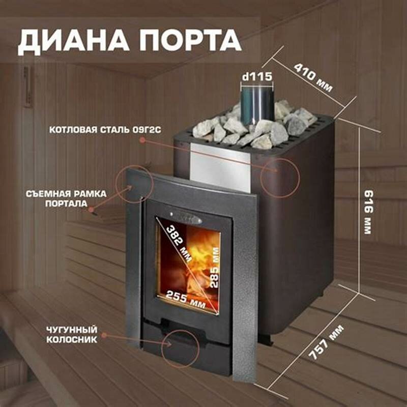 Печь «Диана Порта» (до 14 м³)