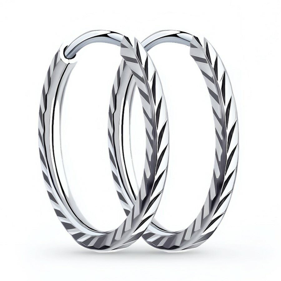 Серьги конго, серебро, 925 проба