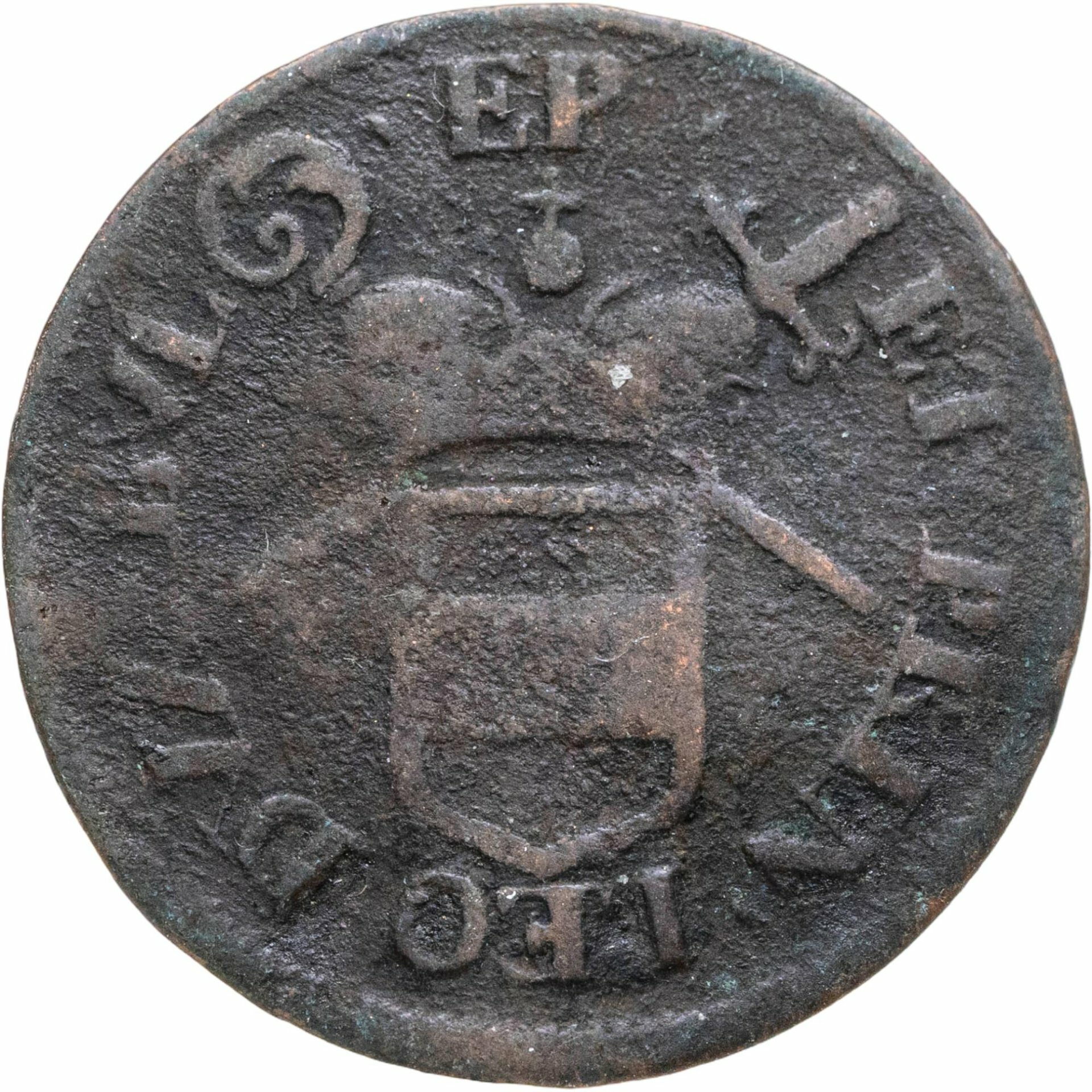 Бельгия, Льеж 1 лиард 1650, Медь, в сохранности F